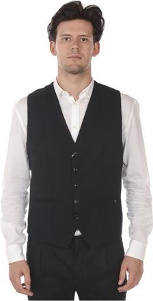 Daniele Alessandrini Homme, Costumes, Noir, Taille: M Gilet Galileo Fod