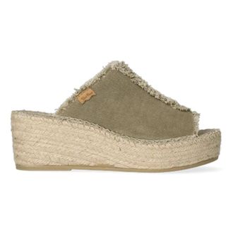 Toni Pons Khaki Espadrille Schuh mit Kn&ouml;chelriemen - - Shoes - Damen - Gr&uuml;n - 38 EU