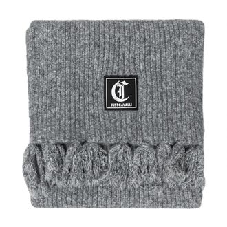 Just Cavalli Logo-Patch Schal - - Accessories - Damen - Grau - ONE SIZE