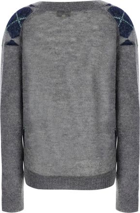 Shushu/Tong Diamond-Motif Mohair Blend Sweater - Gray