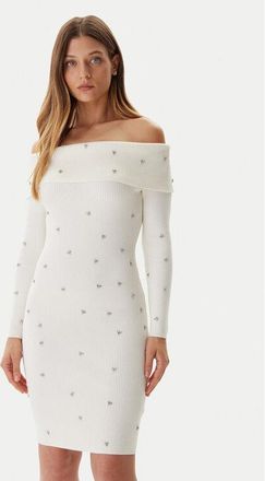 Guess Strickkleid W5BK64 Z2YJ2 &Eacute;cru Slim Fit