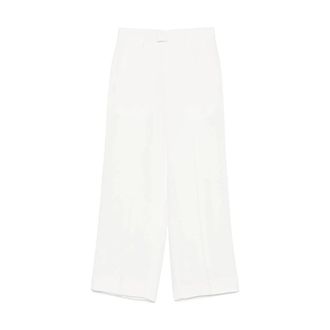 Ann Demeulemeester Wei&szlig;e Hose mit Knopfleiste und Taschen - - Trousers - Damen - Wei&szlig; - XS