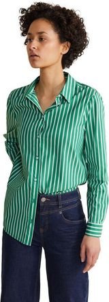 Street One Damen Gestreifte Hemdbluse, fresh spring green, 36