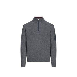 Cala Pull col zipp&eacute; en laine m&eacute;lang&eacute;e