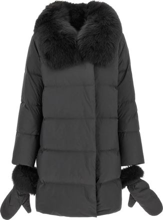 Yves Salomon Manteau Arm&eacute;e - Femme - Manteaux - Noir - Taille: 40 FR