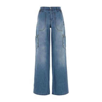 Ermanno Scervino Femme, Jeans, Bleu, Taille: 34 FR Jean Cargo en Denim