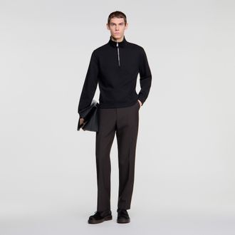 Sandro Boxy-Pullover mit Stehkragen