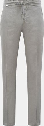 04651/ Herren - Leinen-Joggpants Linen Pants grau