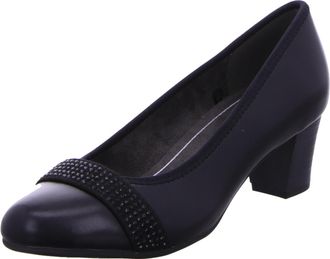 Jana Damen Pumps mit Glitzerdetails Vegan, Schwarz Nappa (Schwarz), 40 EU