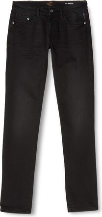 Camel Active Herren Slim Fit Madison Stretch Jeanshose Hose, Schwarz (Asphalt), 31W / 32L