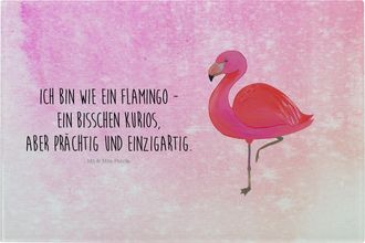 Mr. & Mrs. Panda Medium Glas Schneidbrett Flamingo Classic - Geschenk, Spruch, Rosa, Schneideplatte, Einzigartig, Glasplatte Schneidebrett, Prächtig, Ich, Aus, Schneid