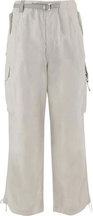 And Wander Homme, Pantalons, Blanc, Taille: S Nylon Cargo Pants