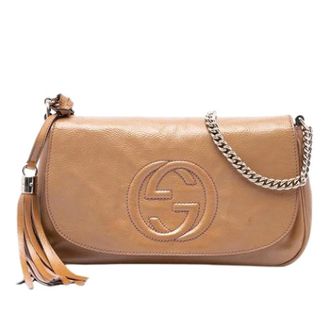 Gucci Pre-owned Cuir sacs-gucci - Femme - Pre-owned - Brun - Taille: ONE Size