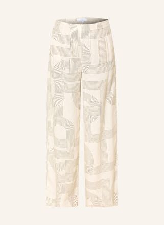 Comma Comma Marlenehose Mit Leinen weiss