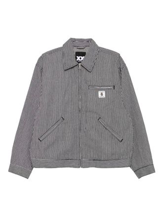 Fingercroxx veste en jean à rayures - Noir