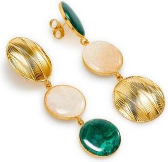 D'Estr&euml;e Paris Boucles doreille en laiton plaqu&eacute; or