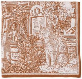 Inou&iuml; Editions Foulard imprim&eacute; en coton et soie