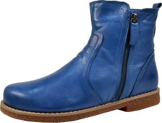 Andrea Conti Damen Stiefelette Boot schicke Nahtf&uuml;hrung flach 0344814, Gr&ouml;&szlig;e:41 EU, Farbe:Blau