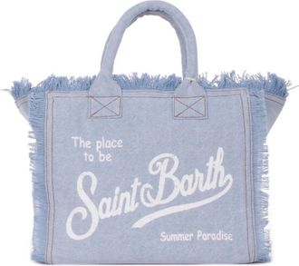 Saint Barth Femme, Sacs, Bleu, Taille: ONE Size Logo Tote Bag