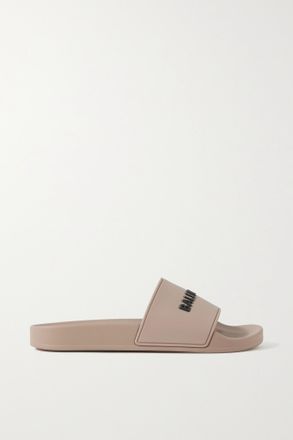 Balenciaga Claquettes En Caoutchouc À Logo Piscine - Neutres