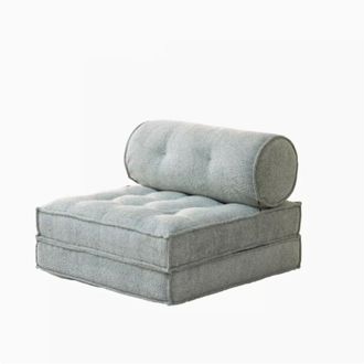 Generic Modularer Cabrio Klapp-Sofa-Stuhl, keine Armlehnen, quadratischer Bodensitz mit Kissen, Polster-Akzentstuhl, platzsparendes Einzelsofa, Hellgrün für W