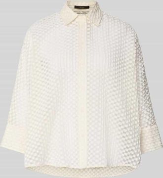 Windsor Relaxed Fit Hemdbluse in semitransparentem Design