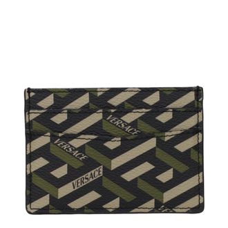 Versace Hommess Porte Document Tissu Noir/Kaki