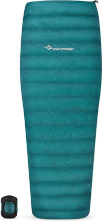 Sea To Summit SACO DE DORMIR - 750+ Fill Down Traveller TrII - R Left Zip Verde azulado Color: Verde azulado
