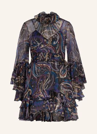 Etro Etro Cocktailkleid Aus Seide Mit Volants schwarz