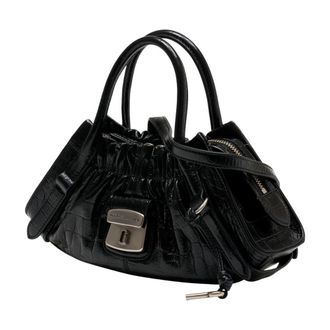 Marc Jacobs Womens The Small Satchel Shopper Leather Black Cowhide Totes-shopping-bags