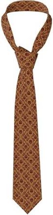 Generic Cravate Pour Homme Cr&acirc;ne G&eacute;om&eacute;trique Abstrait Marron &Eacute;l&eacute;gant Cravates Fine Cravate Pour Hommes Pour C&eacute;l&eacute;brations Travail L&Eacute;cole