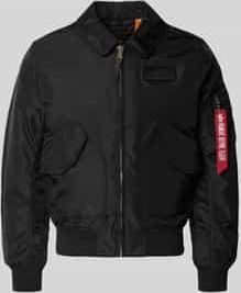 Alpha Industries Regular Fit Bomberjacke mit Logo-Patch