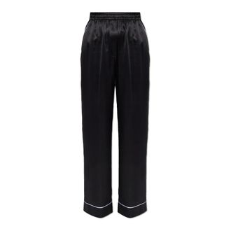 Dolce & Gabbana Seidenhose mit weitem Bein - - Trousers - Damen - Schwarzk - M