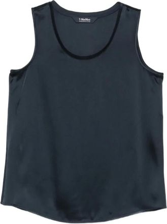 Max Mara Femme, Tops, Bleu, Taille: 42 FR Smmestri 271 Girocollo Top