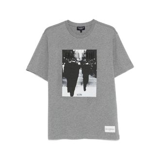 Emporio Armani Graphic Print Crew Neck T-Shirt - Gray
