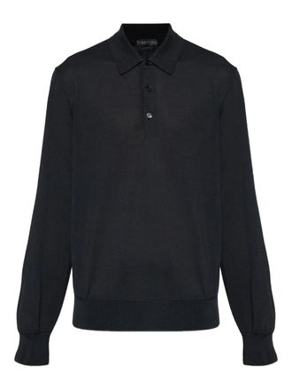 Tom Ford polo &agrave; col boutonn&eacute; - Noir