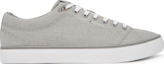 Tommy Hilfiger Sneakers aus Stoff Tommy Hilfiger Th Hi Vulc Core Low Chambray FM0FM05818 Grau
