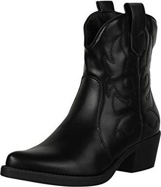 Elara Bottes Femme Bottines de Cowboy Chunkyrayan 301-A31PU Black-41