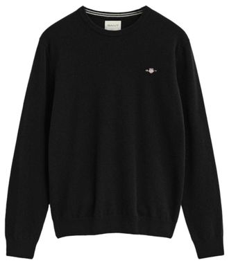 GANT Gant Herren Superfine Lambswool C-Neck Pullover, Schwarz, XL EU