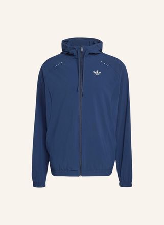 adidas Originals Adidas Originals Tech Trefoil Essentials Originals Jacke, Kapuze, Durchgehender Reissverschluss blau