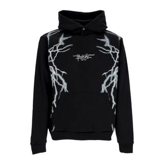 Phobia Archive Lateral Lightning Print Hoodie - - Sweatshirts & Hoodies - Herren - Schwarzk - XS