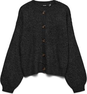 Vero Moda Vero Moda Femme O-Neck Vmlea Noos Cardigan &Agrave; Col Rond, Noir, L EU