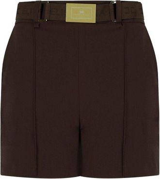Elisabetta Franchi SHORTS AVEC CEINTURE MARRON ELISABETTA FRANCHI