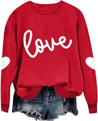 Generico Sweatshirt tendance &agrave; col rond pour femme, sans capuche, mi-saison, pour femme, style d&eacute;contract&eacute;, taille S &agrave; 3XL, rose, XXXL