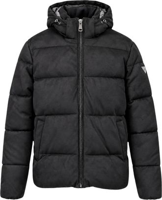 Guess Veste matelass&eacute;e en su&egrave;de - Homme - Vestes - Noir - Taille: XL