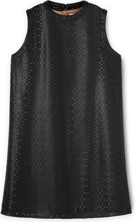 Motivi Femme, Robes, Noir, Taille: 36 FR Robe fourreau ajourée en tissu enduit