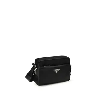 Prada Mens Black Recycled Polyamide Shoulder Bag