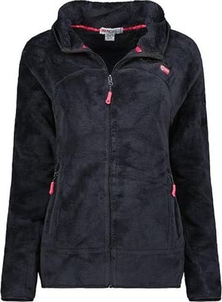 Geographical Norway Upalood Lady - Polaire &eacute;paisse Femme Chaude Capuche Fermeture Zip - Veste Automne Hiver Printemps Chaud Femmes - Longues Manches Vetement Pull Fourrur