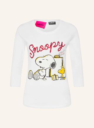 Frog Box Frogbox Shirt Mit 3/4-Arm Und Pailletten weiss
