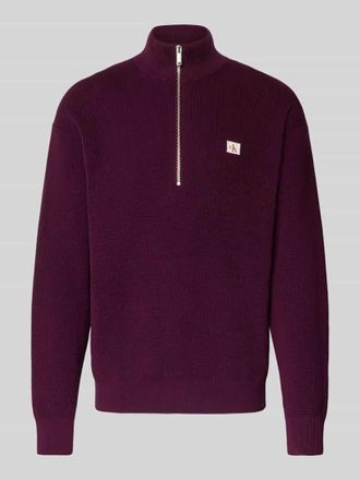 Calvin Klein Jeans Loose Fit Troyer mit gerippten Abschl&uuml;ssen